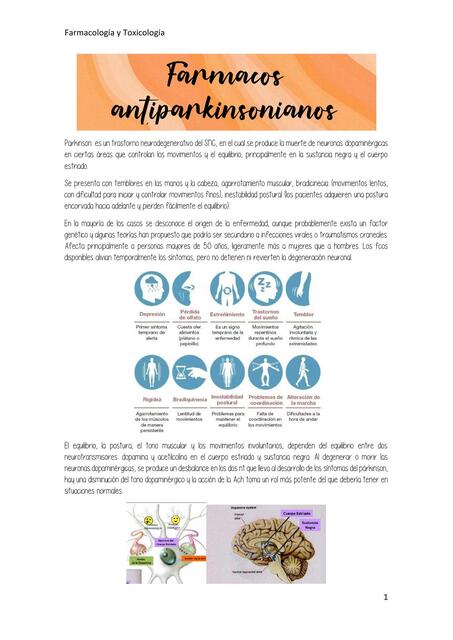 Fármacos Antiparkinsonianos | Abril Di Battista | uDocz