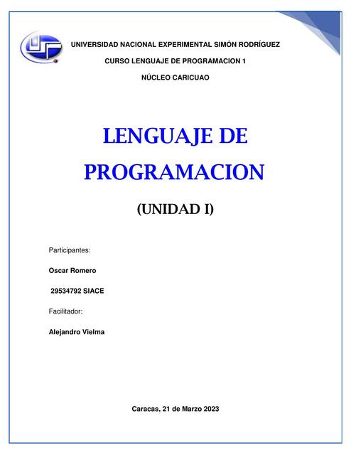 Lenguaje de Programación | Oscar Romero | uDocz