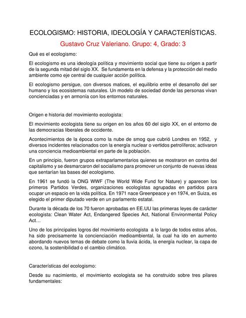 Ecologismo: Historia, ideología y características | Gustavo Cruz ...