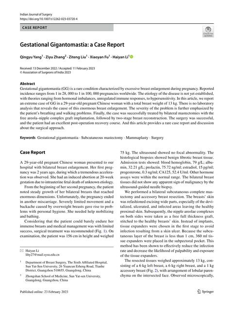 Gestational Gigantomastia: a Case Report | madiel ramos | uDocz