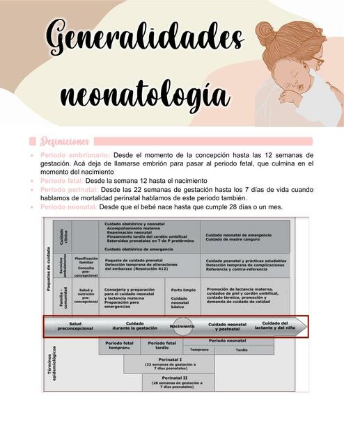 Generalidades de Neonatología | Juanita Zapata | uDocz