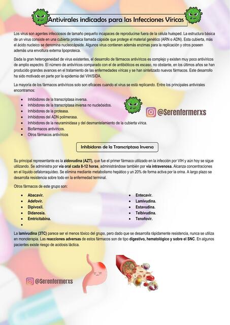 Antivirales Indicados para las Infecciones Víricas | uDocz