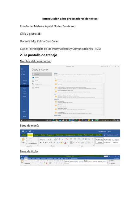 Introducción a los Procesadores de Textos | Melanie KNZ | uDocz