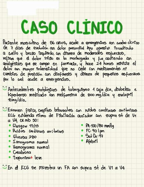 Caso Clínico de Cardiología | Valentina Lopez | uDocz Caso Clínico de Cardiología | Valentina Lopez | uDocz