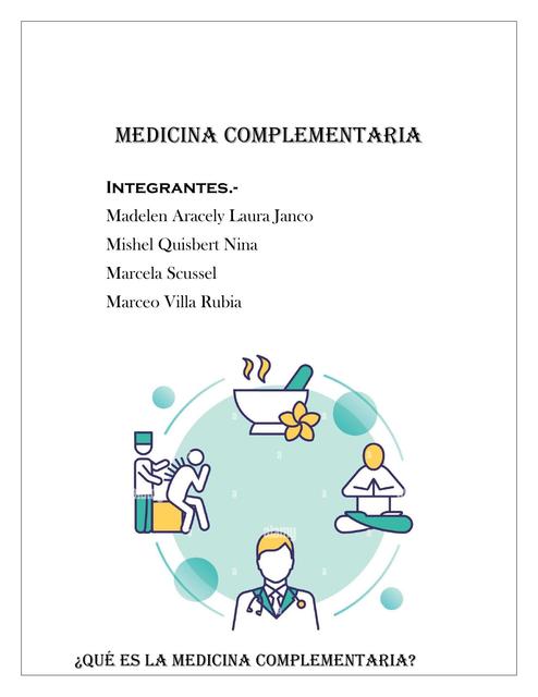 Medicina complementaria | Dayana Nina | uDocz