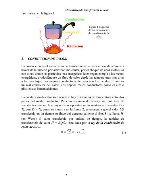 ¿Qué es la conducción de calor? | Apuntes de Física | uDocz