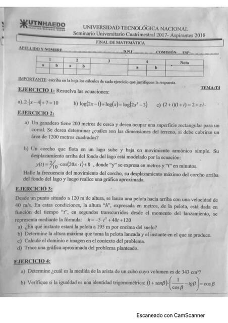 Final de Matemática | yamila garcia | uDocz