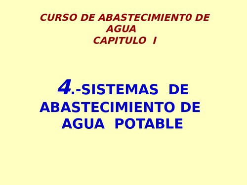 Sistemas De Abastecimiento De Agua Exposicion | Anon | uDocz
