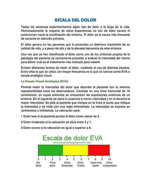 ESCALA DEL DOLOR | Rosmery Tataje | uDocz