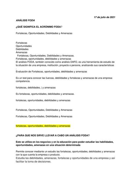 9 Análisis FODA | Christian del Carmen Perez Julian | uDocz