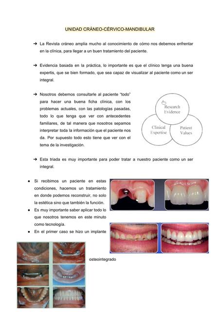 Unidad Cráneo-Cérvico-Mandibular | Mona | uDocz
