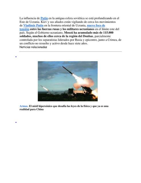 Así es el plan del Kremlin que Tanto Teme Ucrania | JORGE A. | uDocz