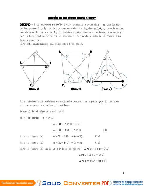 Problemas de los Cuatro Puntos o Hansen Photenot | CCINGENIERIACC | uDocz