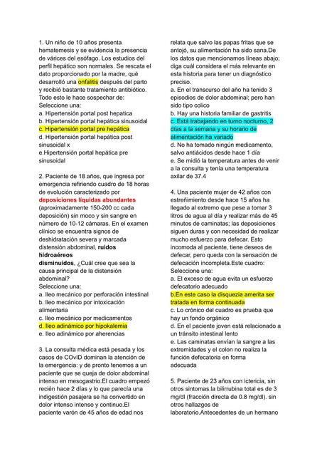 Banco de preguntas de Introducción a la Clínica | uDocz