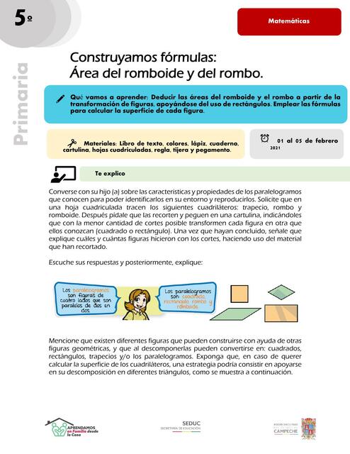 Área del Rombo Ejercicios | lanotamatematica10 | uDocz
