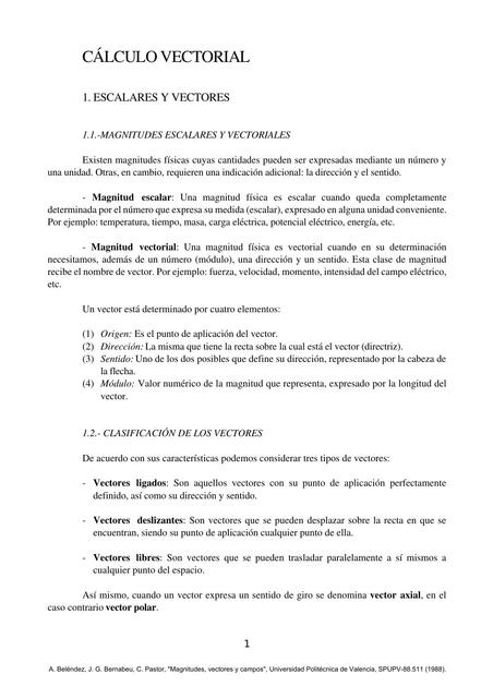 Clasificación de Vectores | lanotamatematica10 | uDocz