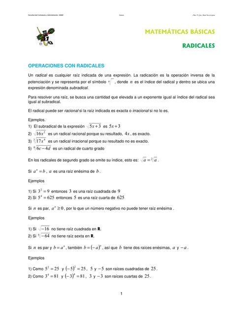 Operaciones con Radicales | lanotamatematica10 | uDocz