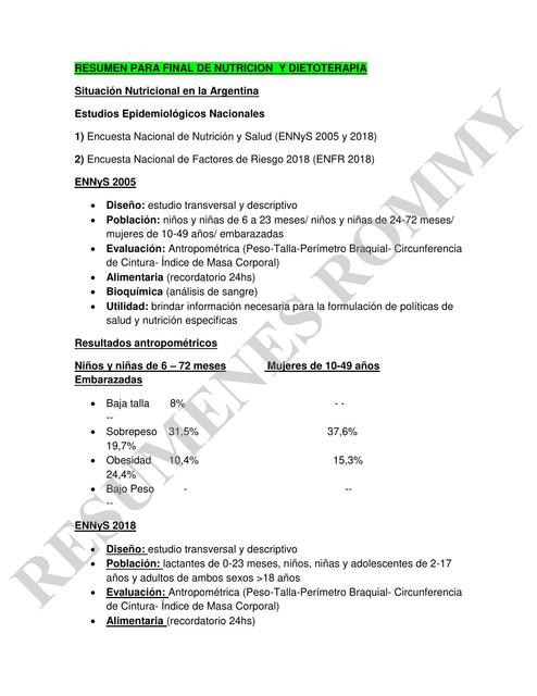 Nutrición y Dietoterapia | Enfermería | uDocz