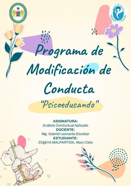 Elaboración Del Programa De Modificación De Conductual ...