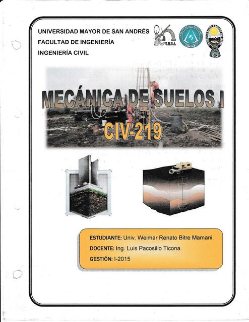 MECANICA DE SUELOS 1 CIV 219 | CCINGENIERIACC | uDocz