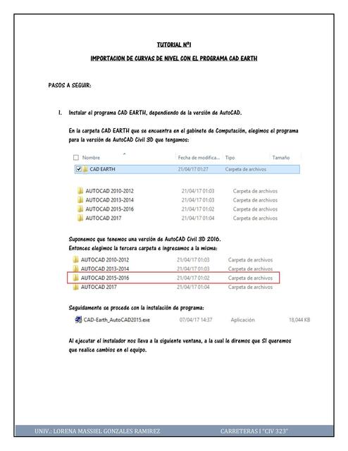 Importación De Curvas De Nivel Con El Programa Cad | CCINGENIERIACC | uDocz