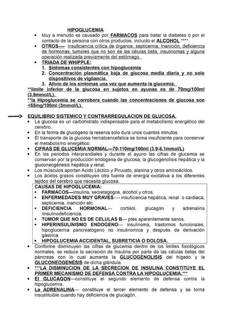 Resumen 406 Hipoglucemia Harrison Principios de medicina interna | Todo sobre Libros de Medicina ...