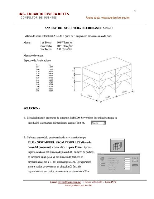 Análisis de Estructura de Crujías de Acero | Raul Bedoya Heredia | uDocz