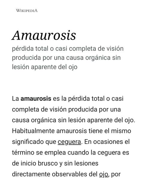 Amaurosis | Eli Paola | uDocz