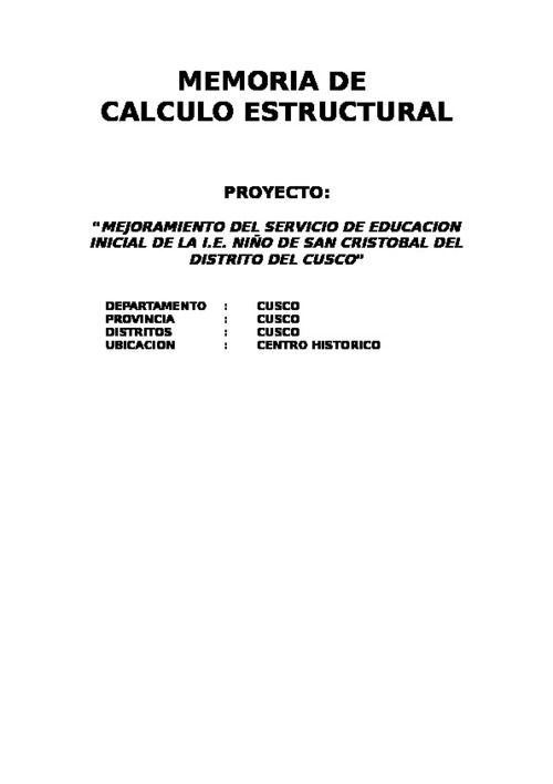 Memoria De Calculo | Anon | uDocz Memoria De Calculo | Anon | uDocz