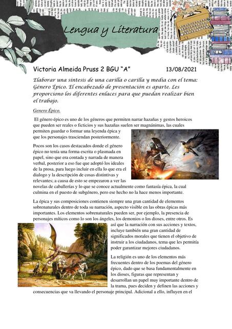 Género Épico | Victoria.A. | uDocz