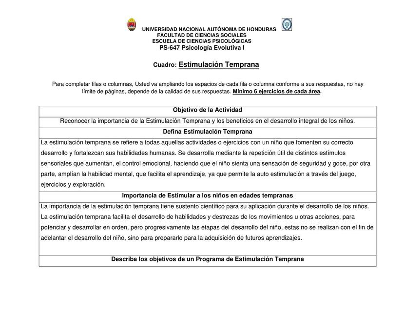 Estimulación Temprana | Isabella Trejo | uDocz