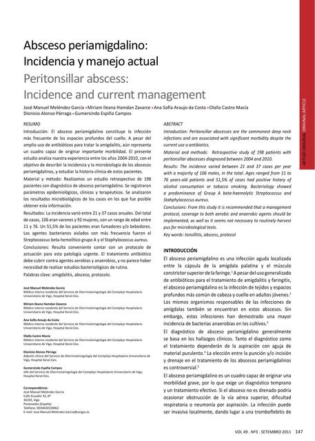 Absceso Periamigdalino | apuntesmedicos1 | uDocz