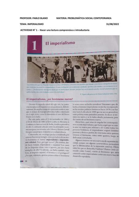 Imperialismo | Ailen elizabeth Olivera | uDocz