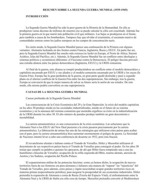 Resumen Sobre La Segunda Guerra Mundial Udocz 3694