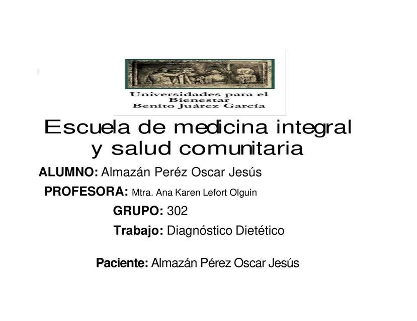 Diagnóstico Dietético | Jesus Almazan | uDocz