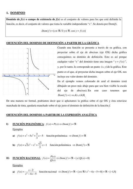 Dominio en Matemáticas | lanotamatematica10 | uDocz