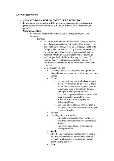 Aparato Respiratorio | yubert canaza | uDocz
