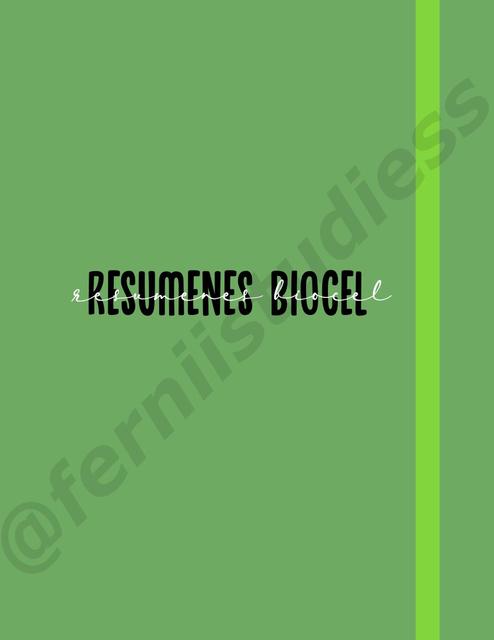Resúmenes Biocel | alexandra espinoza | uDocz