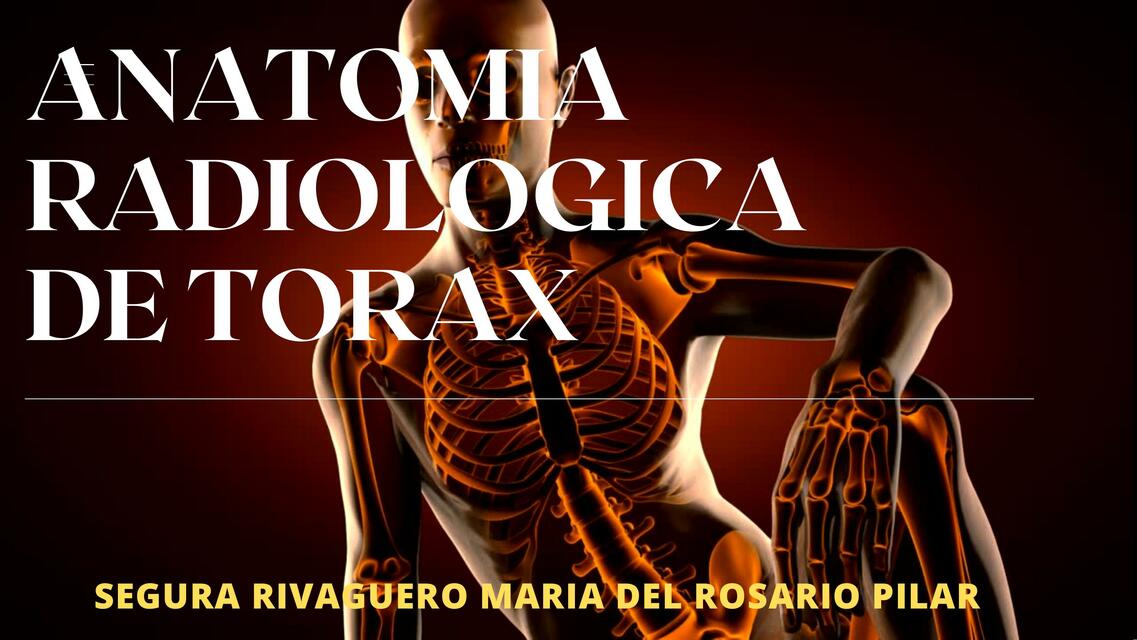 Anatomía Radiológica de Tórax | MARIA SEGURA | uDocz