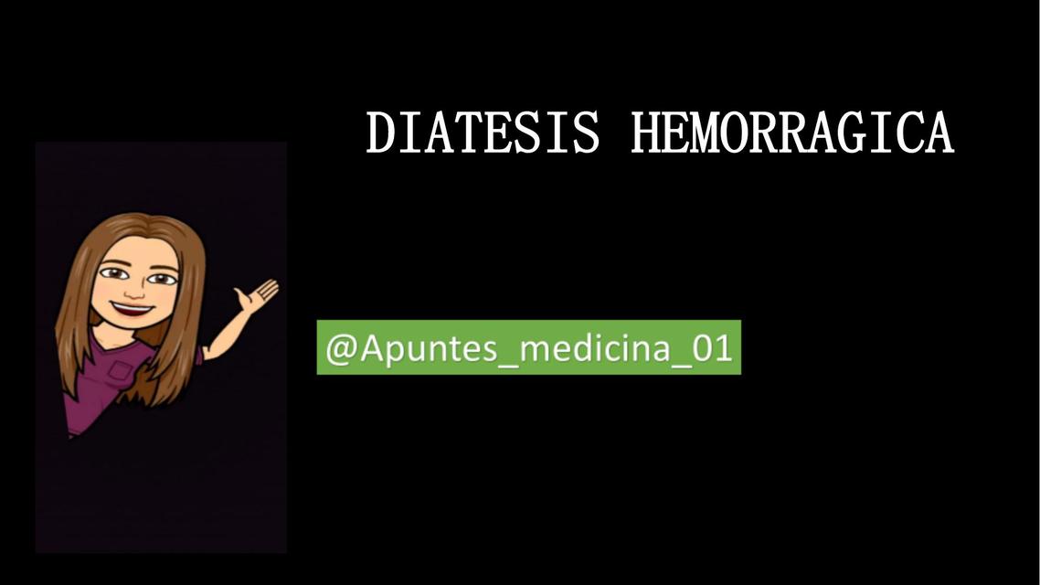 Diatesis hemorragica | alejandra fernandez mercado | uDocz