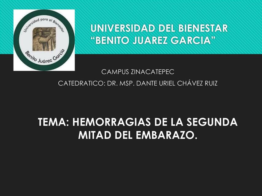 Hemorragias de la Segunda Mitad del Embarazo | Isaac Hernández | uDocz