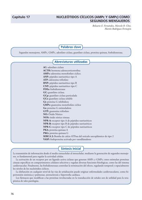Nucleótidos cíclicos (AMPc y GMPc) como segundos mensajeros | Lucía ...