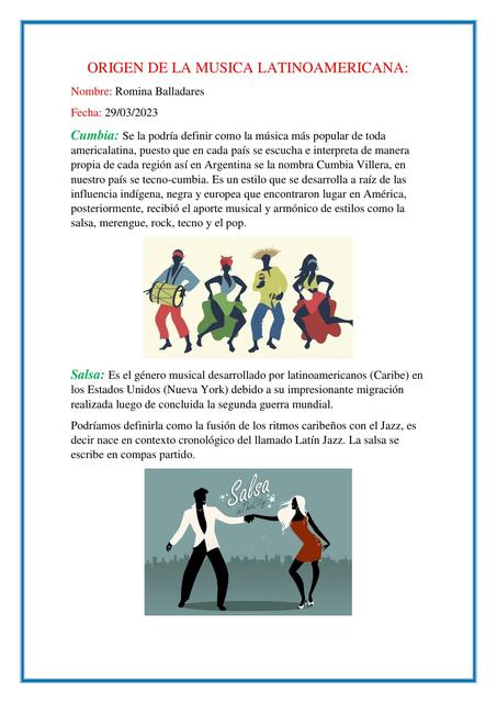 Origen de la Música Latinoamericana | Romina | uDocz