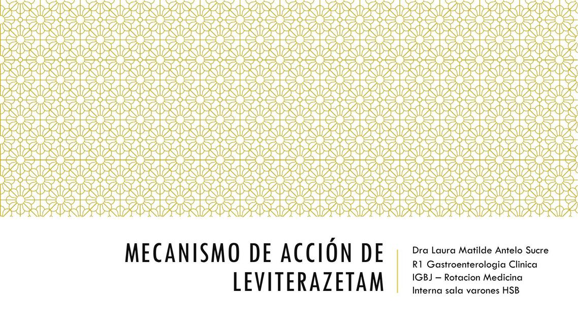 Mecanismo de Acción de Leviterazetam | Laura Matilde Antelo Sucre | uDocz