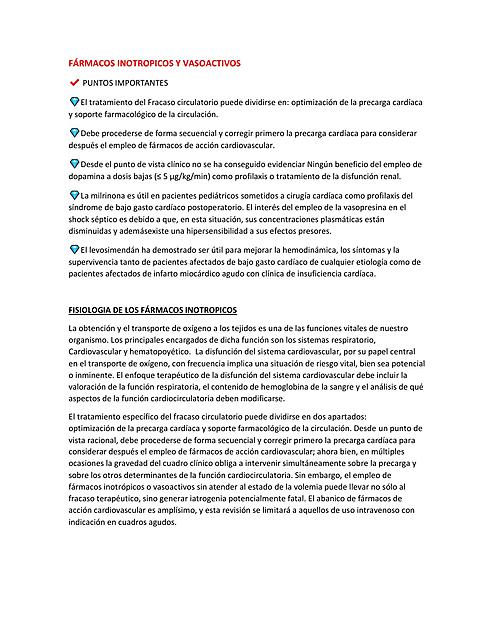 Inotropicos Positivos. (fármacos en el corazón arritmico) | Alberto ...