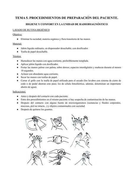Procedimientos de Preparación del Paciente | Esmeralda Cruz Delgado | uDocz