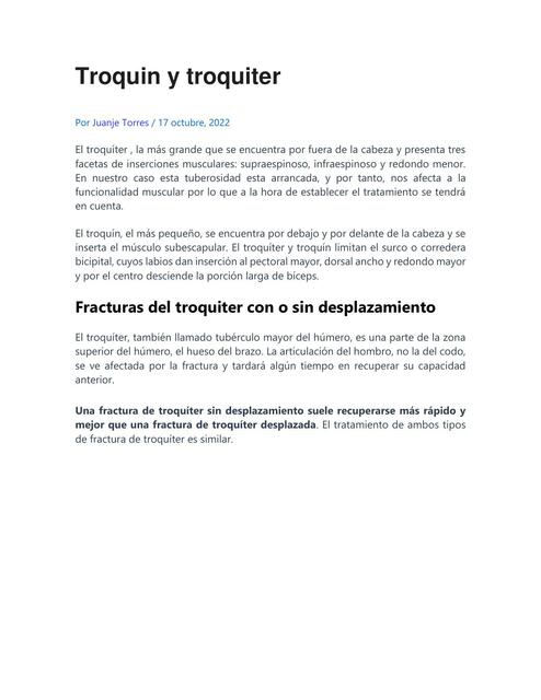 Troquin y troquiter | apuntesmedicos1 | uDocz