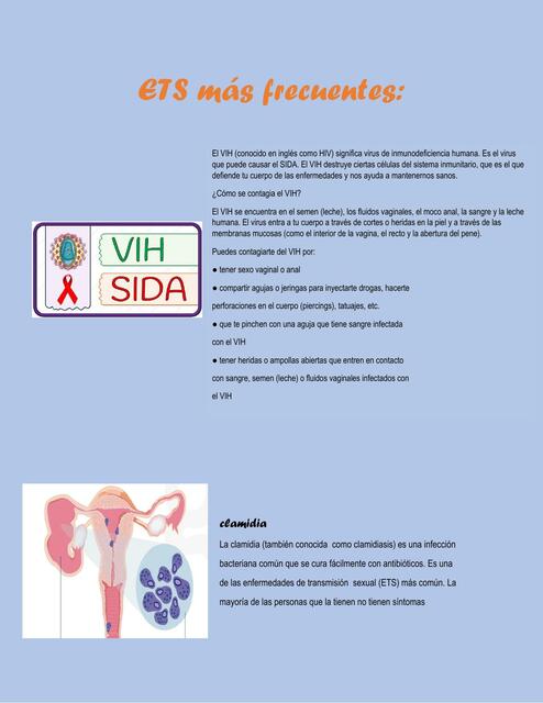 ETS más frecuentes | Kristel Gloriana Cajina Gomez | uDocz