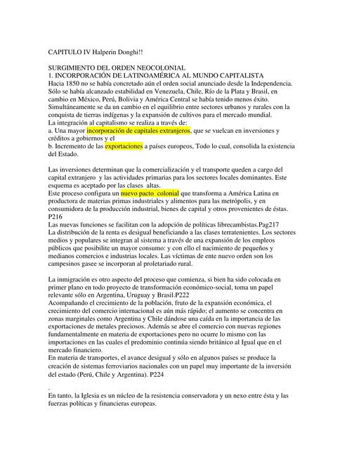 Surgimiento Del Orden Neocolonial Rocío Venegas Udocz