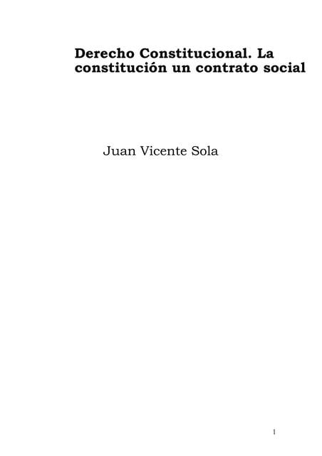 Derecho Constitucional. La Constitución un Contrato Social | Derecho y ...